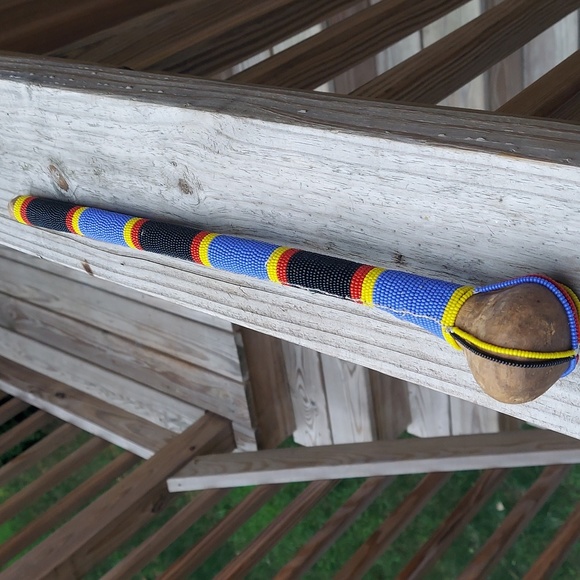 Accents | Authentic African Maasai Warrior Beaded Rungu Weaponclub Hand ...